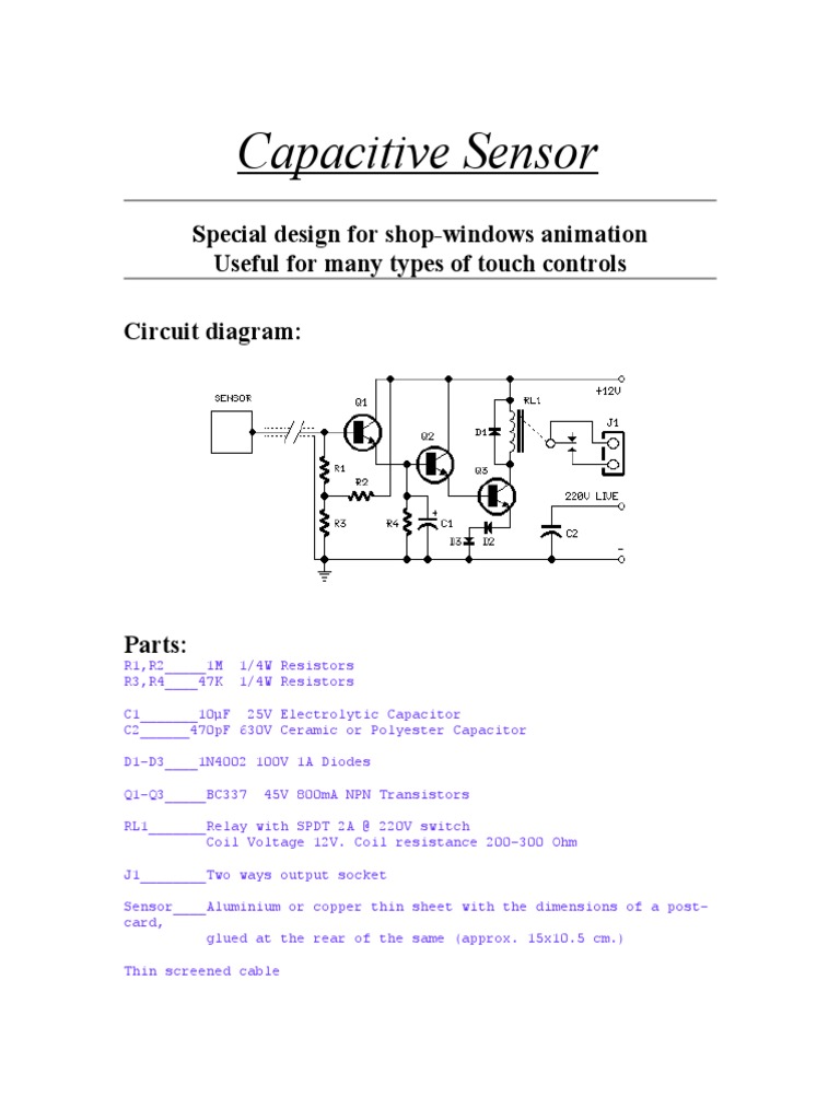 Capacitive Sensor | PDF | Technology & Engineering