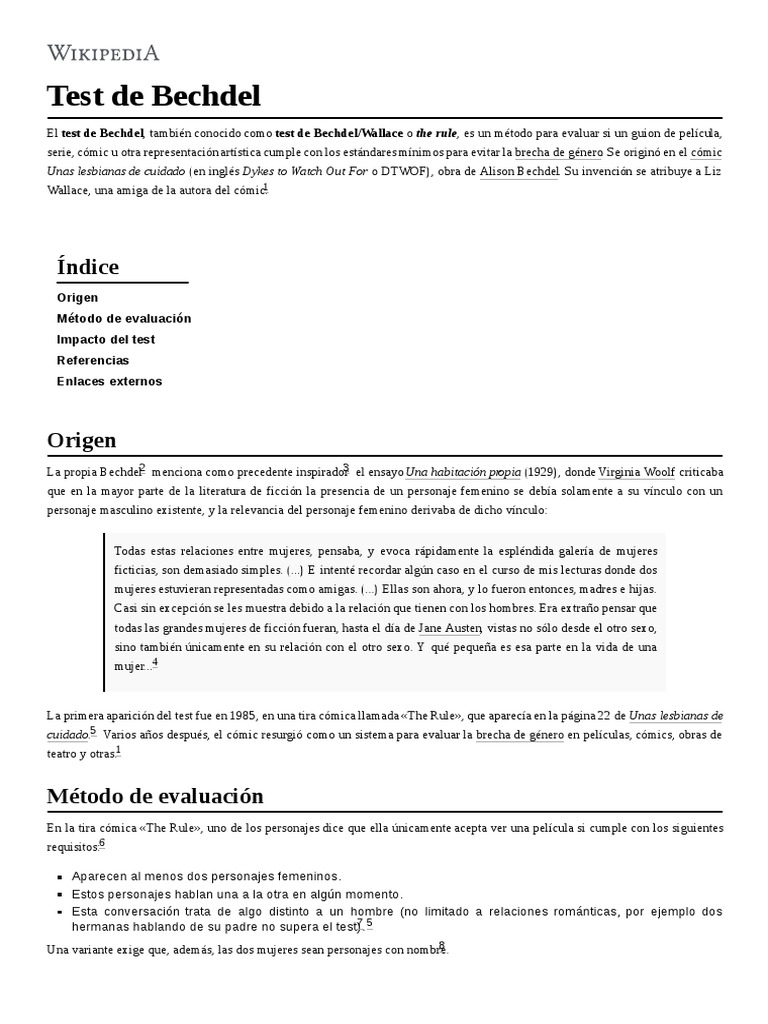 Test de Bechdel | PDF
