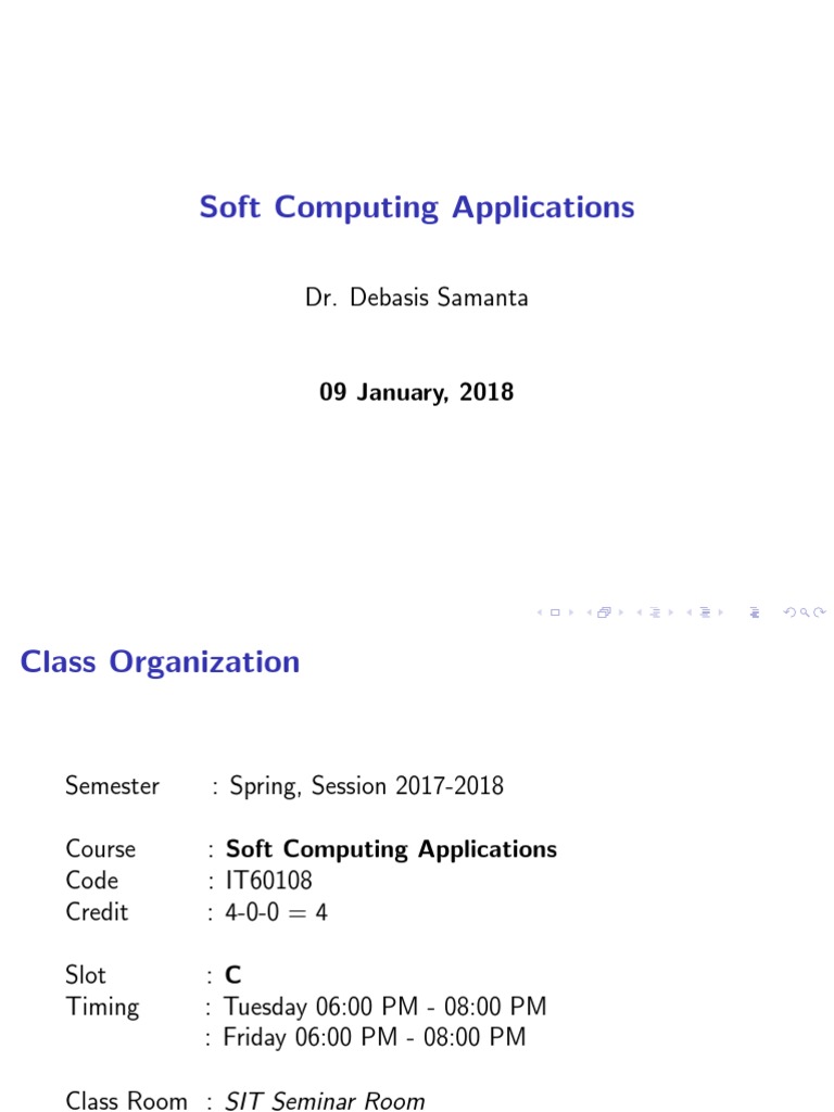 Soft Computing Applications: Dr. Debasis Samanta | PDF | Artificial Intelligence | Intelligence ...