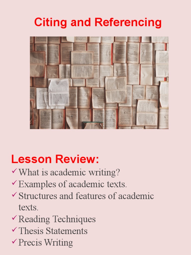 Citing and Referencing Powerpoint | PDF | Plagiarism | Citation