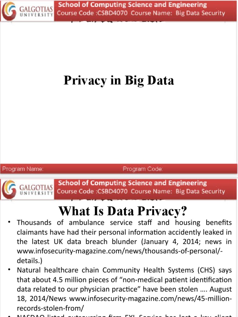 Big Data Privacy | PDF | Information Sensitivity | Information Privacy