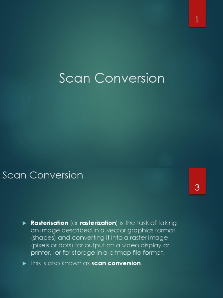 Scan Conversion | PDF | Graphics | Teaching Mathematics