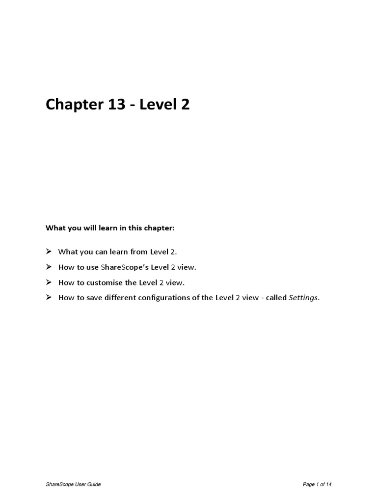 Chapter 13 - Level 2: What You Will Learn in This Chapter | PDF ...