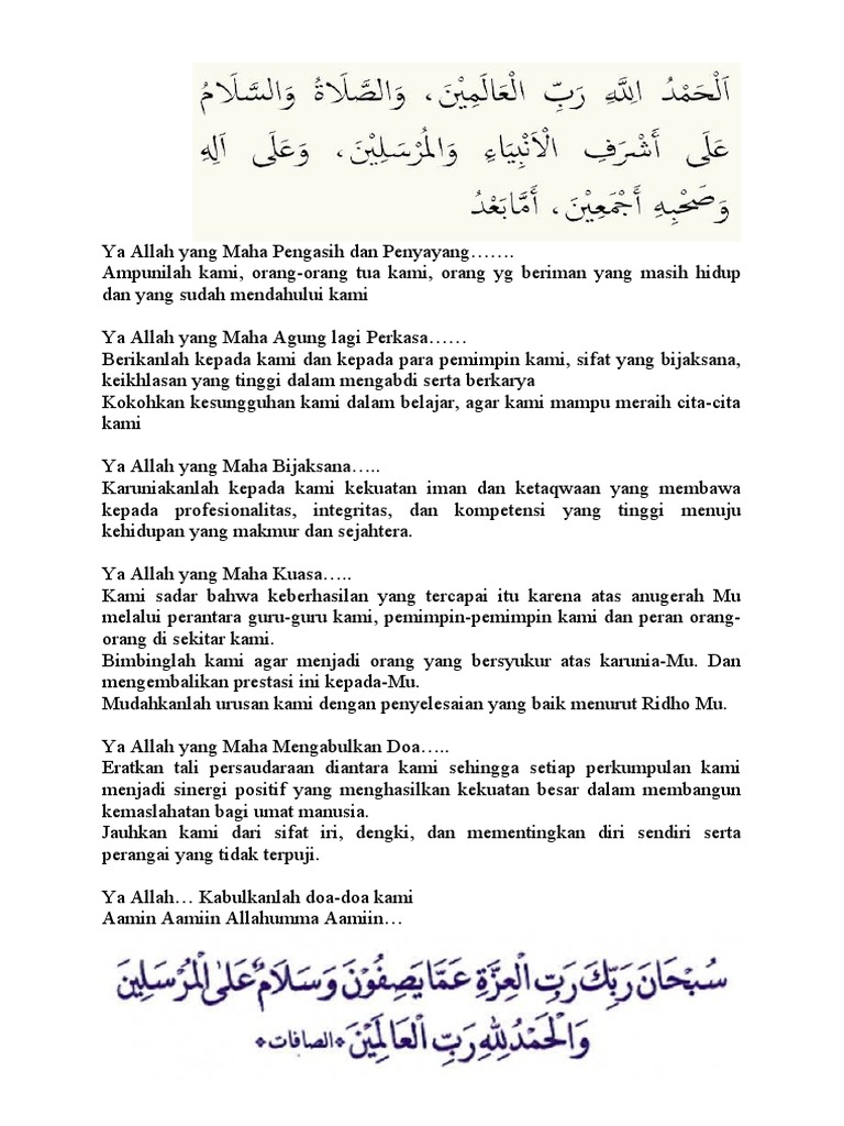 Doa Acara | PDF