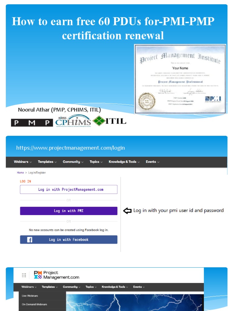 How To Earn Free 60 PDUs for-PMI-PMP Certification | PDF