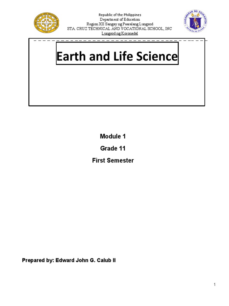 Earth and Life Science: Grade 11 First Semester | PDF | Geology | Earth