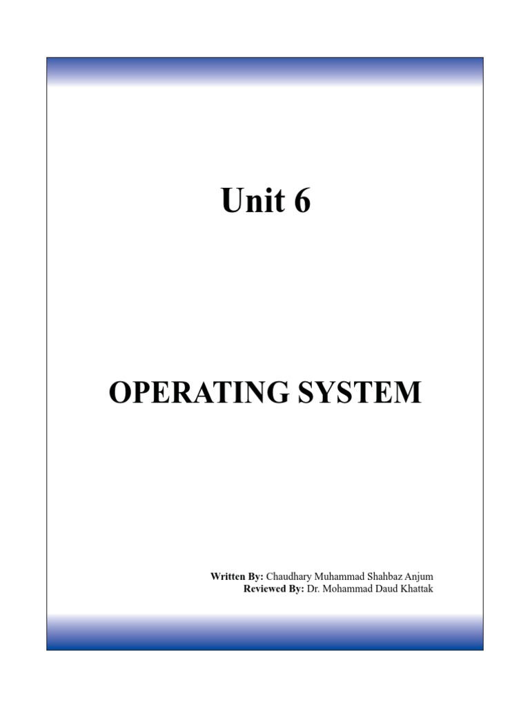 Unit 6: Operating System | PDF | Operating System | Graphical User Interfaces