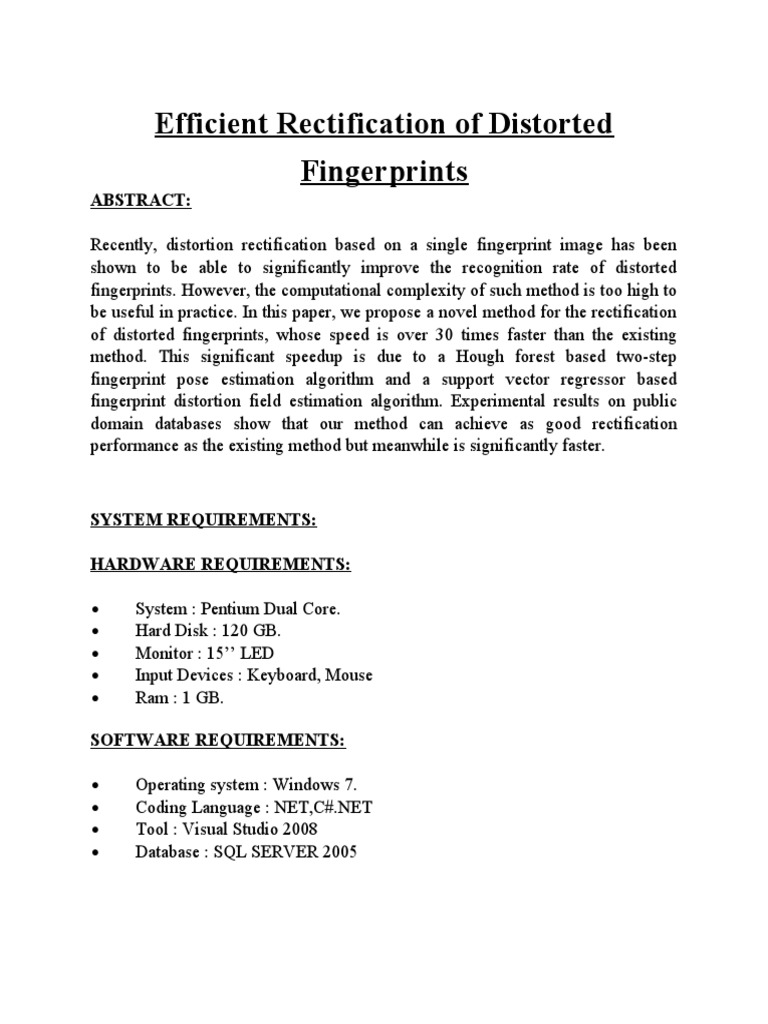 Efficient Rectification Of Distorted Pdf