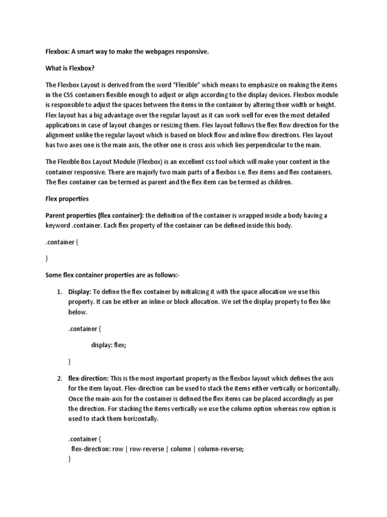 Flexbox | PDF | Computer Programming | Computing