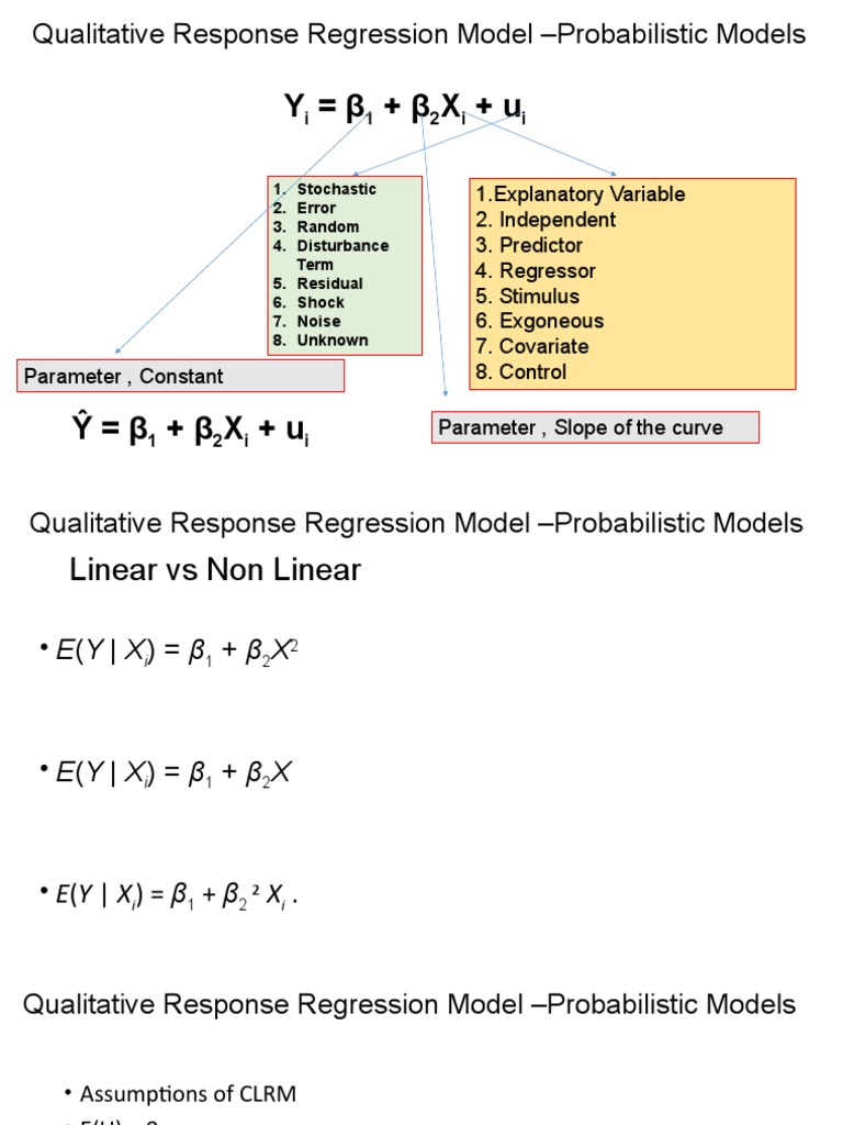 Qualitative Response Regression Model - Probabilistic Models | Download Free PDF | Linear ...