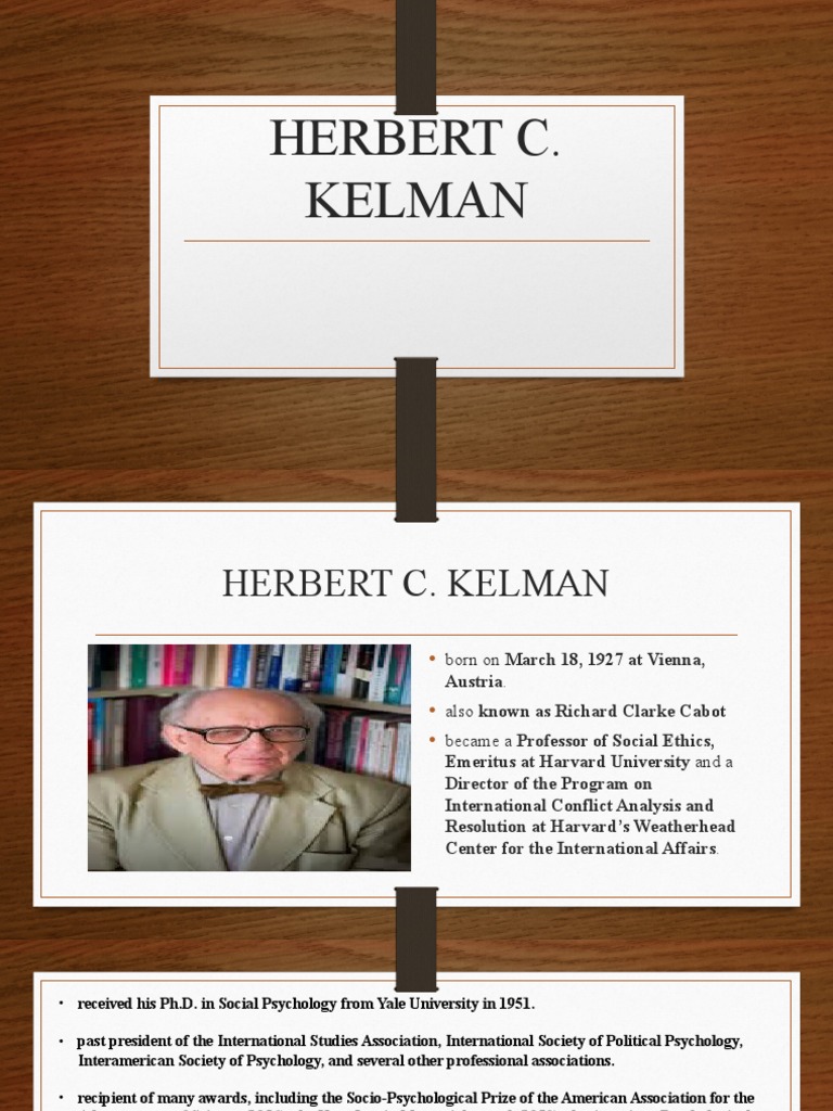 Herbert C. Kelman | PDF | Social Psychology | Psychology