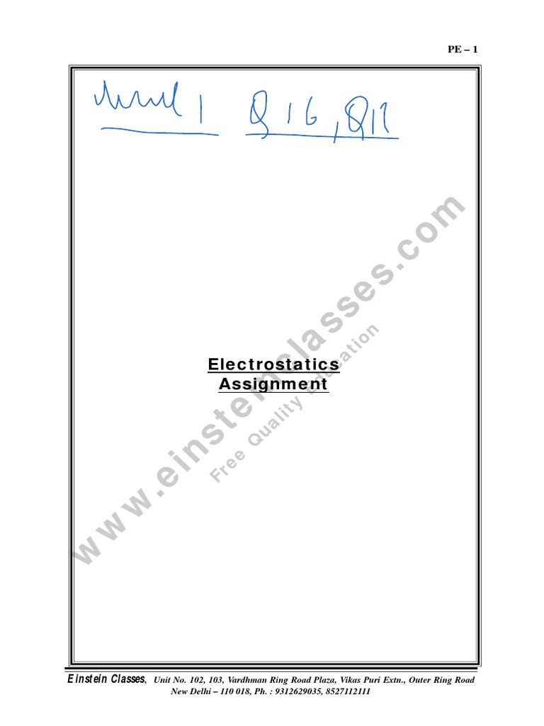 S. C o M | PDF | Electric Field | Electric Charge