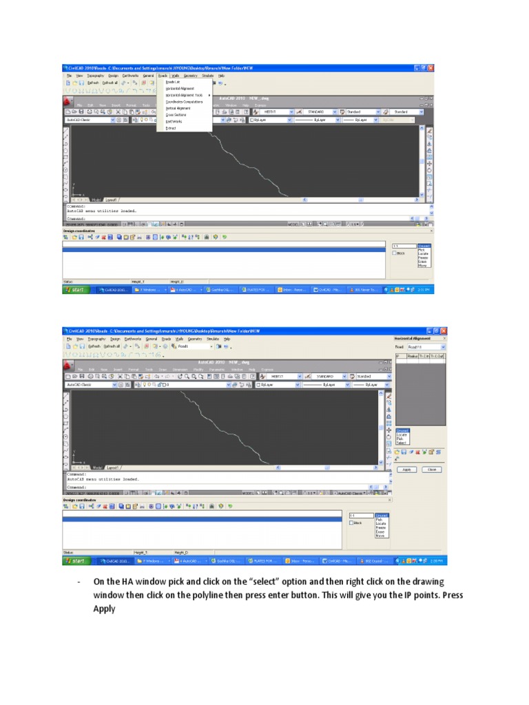 CivilCAD Vertical Alignment VA Notes | PDF