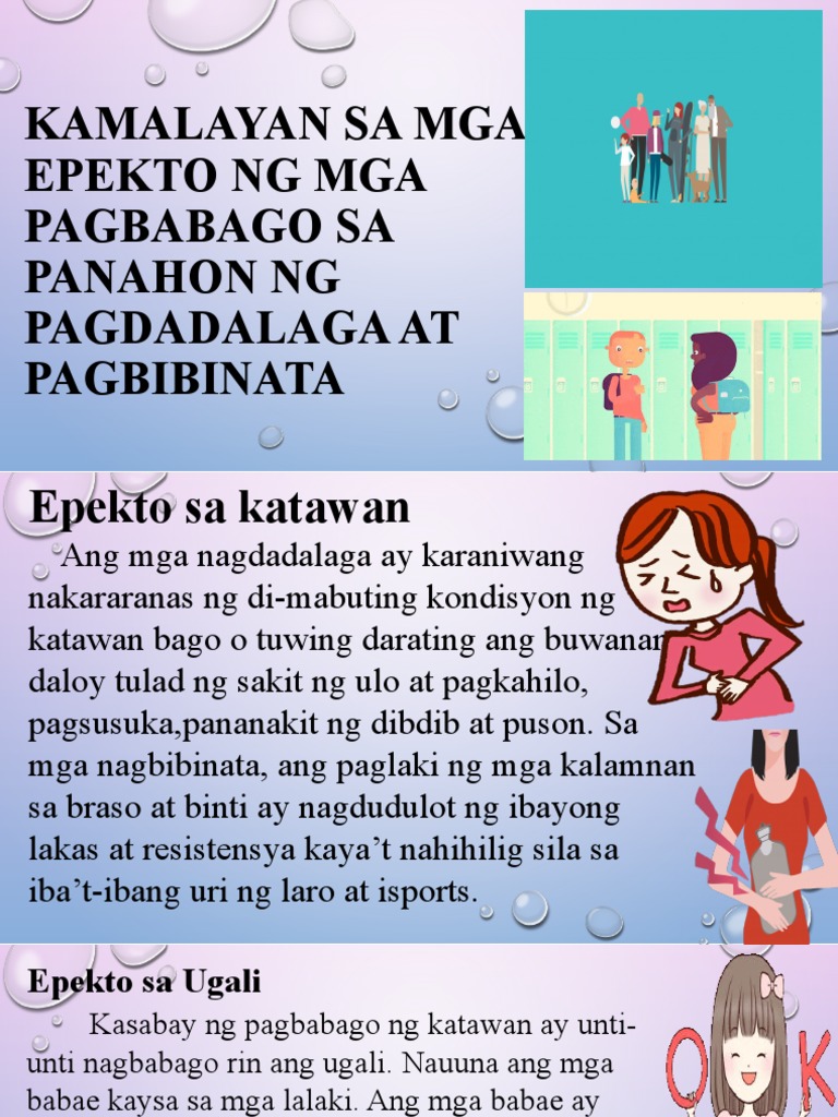Epekto NG Mga Pagbabago Sa Panahon NG Pagdadalaga at Pagbibinata | PDF