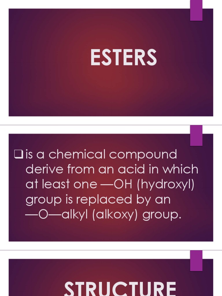 Esterschemistry 171031095646 | PDF | Ester | Alcohol