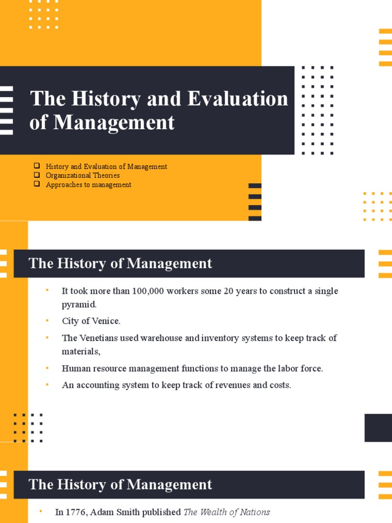 Chapter 2 - The History and Evaluation of Management | PDF | Quality ...