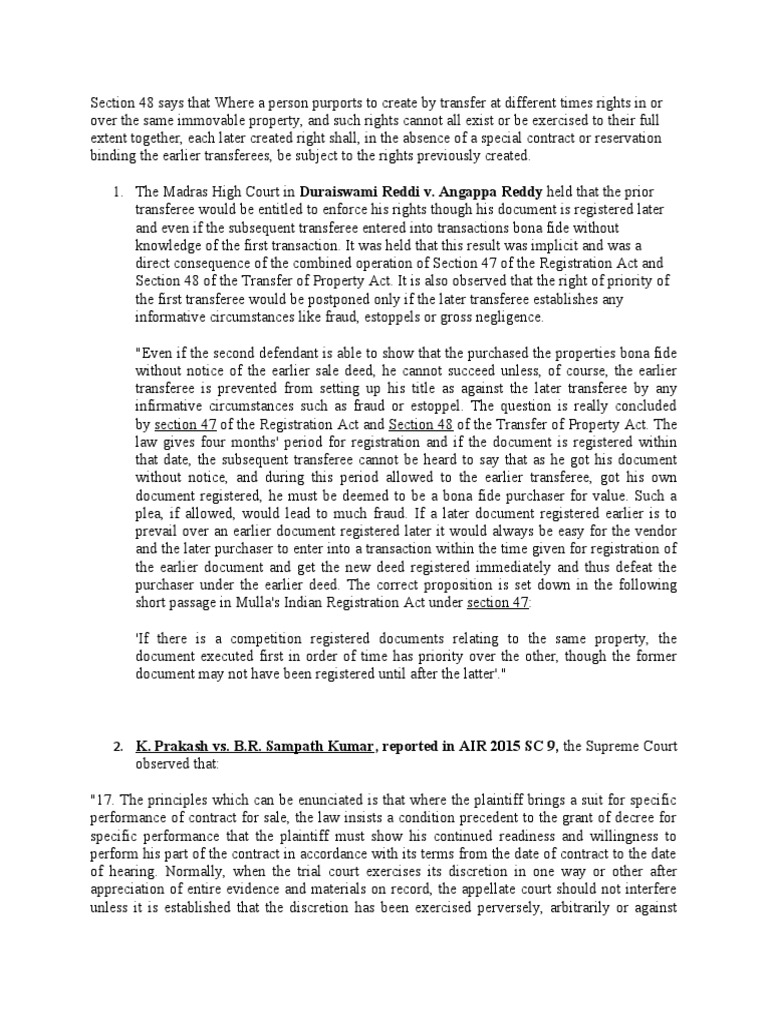 Sec 48 Case Laws | PDF | Estoppel | Deed