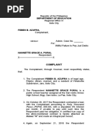 Complaint - Administrative - SAMPLE | PDF | Complaint | Common Law