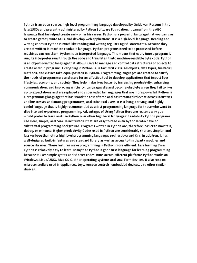 Python Pdf Python Programming Language Computer Programming
