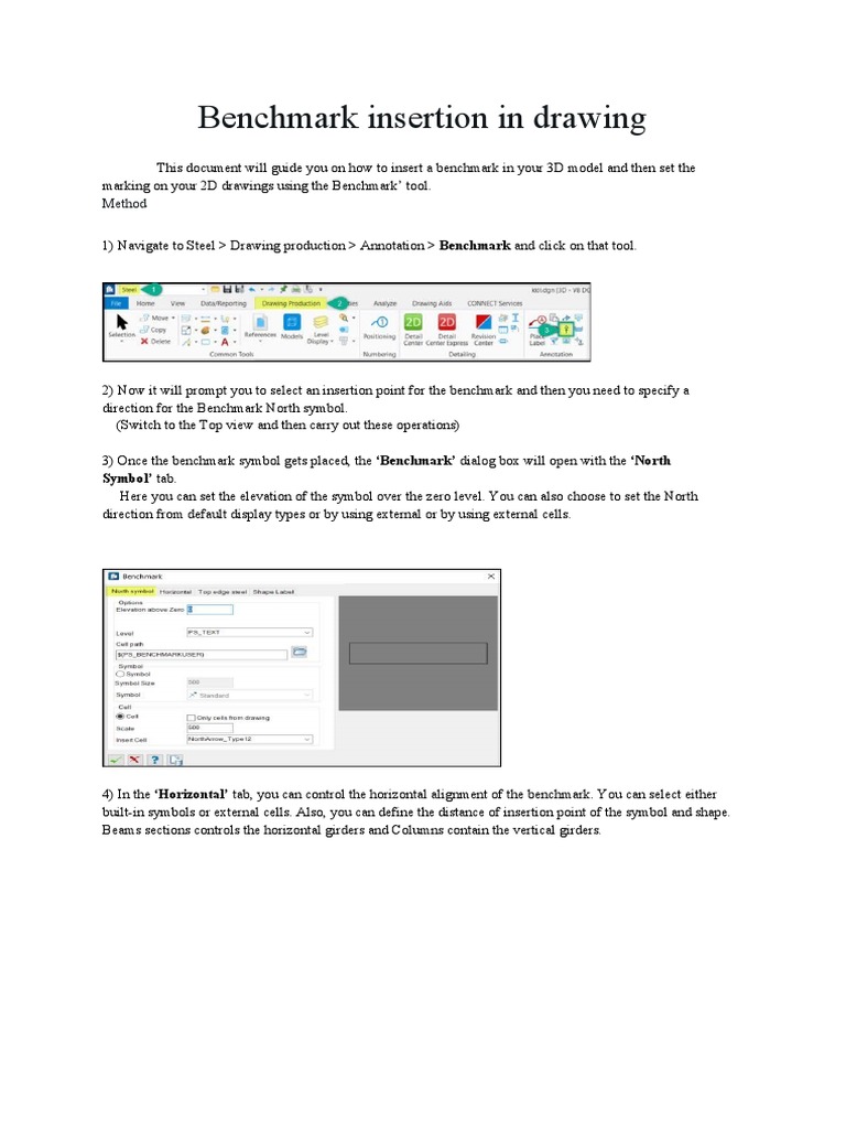 Benchmark Insertion in Drawing | PDF