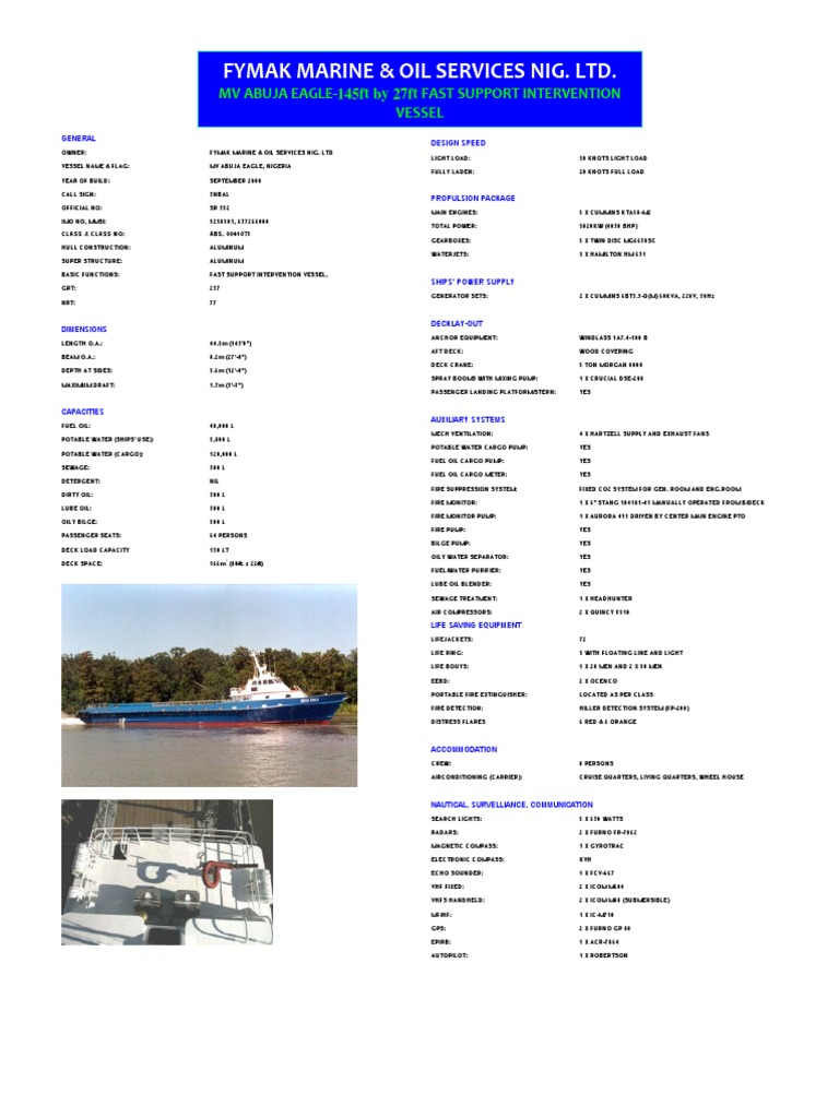Vessel Brochure | PDF | Ships | Manufactured Goods