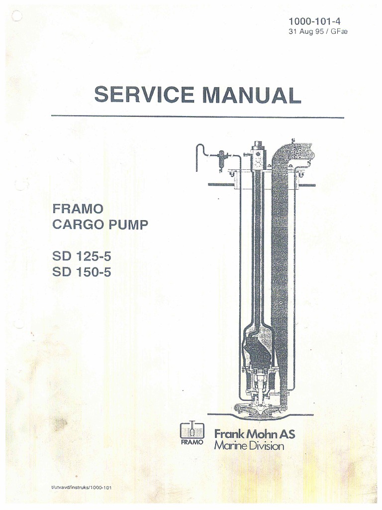 Framo Cargo Pumps - Service Manual SD 125 - 150 PDF | PDF