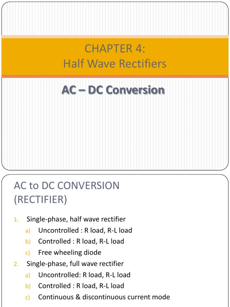 AC-DC Converter-Half Wave PDF | PDF | Rectifier | Power Electronics