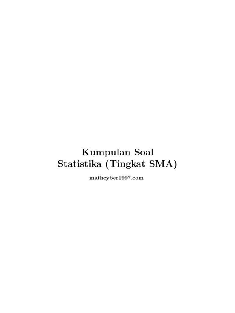 Statistika SMA PDF | PDF