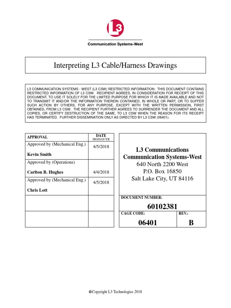 Interpreting L-3 Cable and Harness Drawings PDF | PDF | Electrical ...