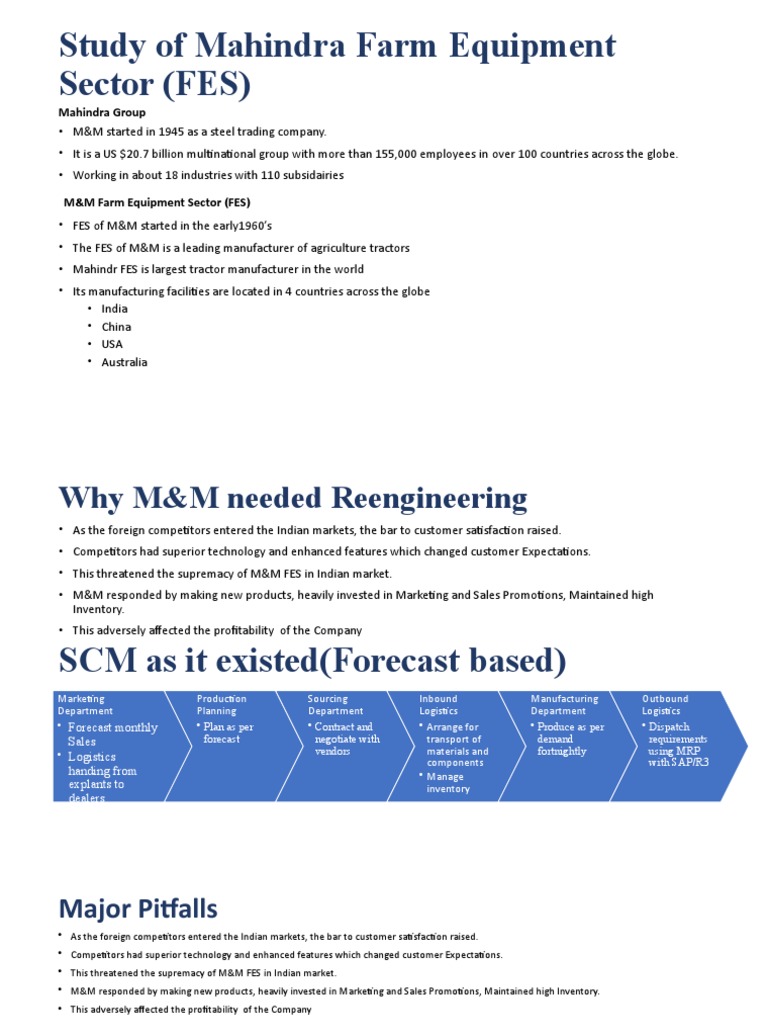 Mahindra FES: Supply Chain Evolution | PDF | Logistics | Supply Chain ...