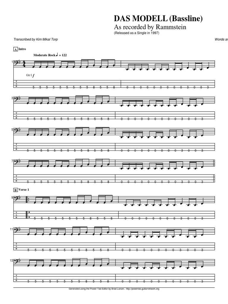 Rammstein - Das Modell Bass | PDF