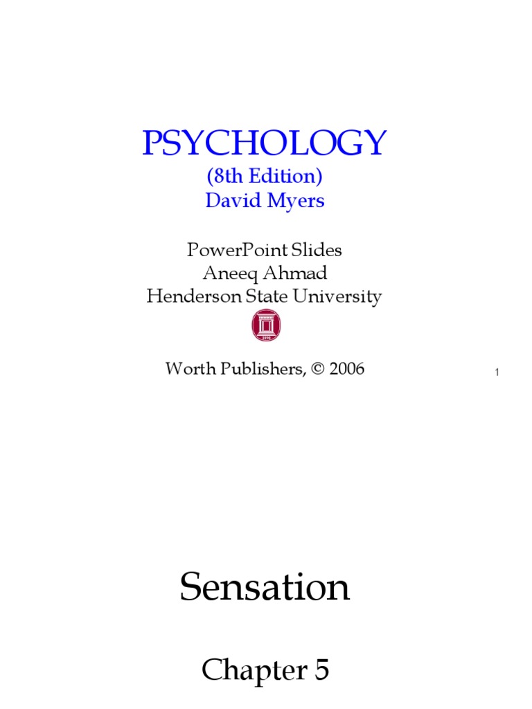 Psychology: (8th Edition) David Myers | PDF | Hearing | Color