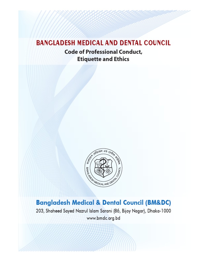 Code of Conduct and Ethics For Doctors (BMDC) PDF | PDF | Clinical Trial | Informed Consent