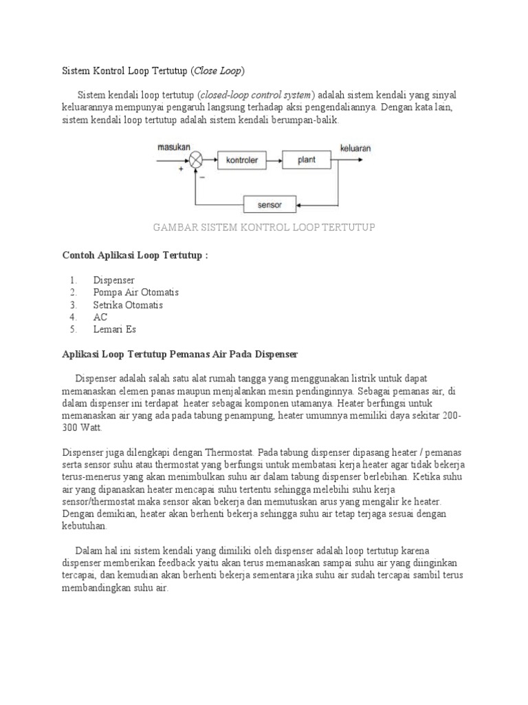 Sistem Kontrol Loop Tertutup | PDF | Sains & Matematika | Komputer