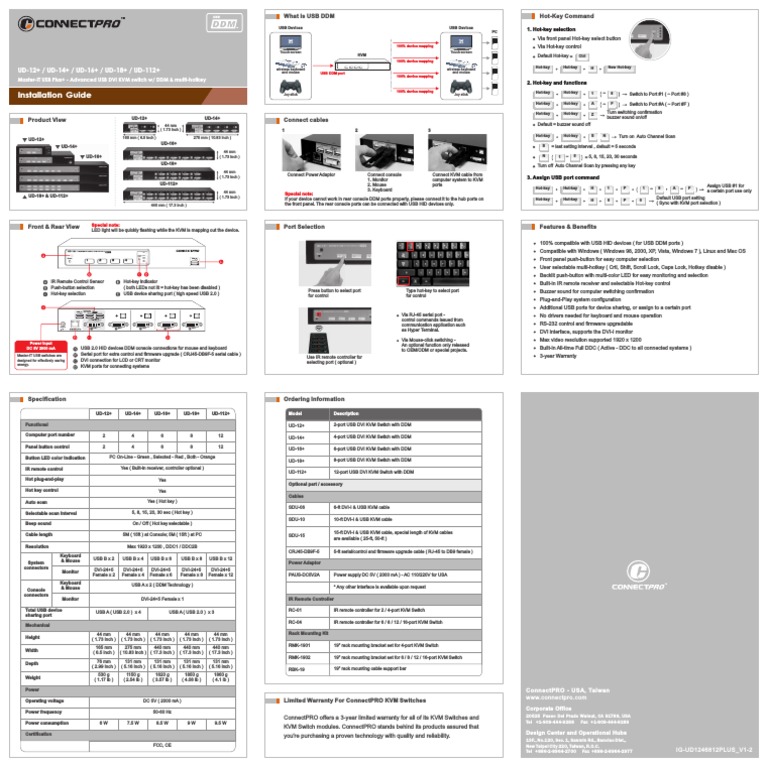 Installation Guide: UD-12+ / UD-14+ / UD-16+ / UD-18+ / UD-112+ | PDF ...