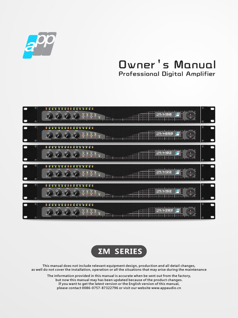Amplificador EM-4122 4 X 3500W Manual | PDF | Amplifier | Power Supply