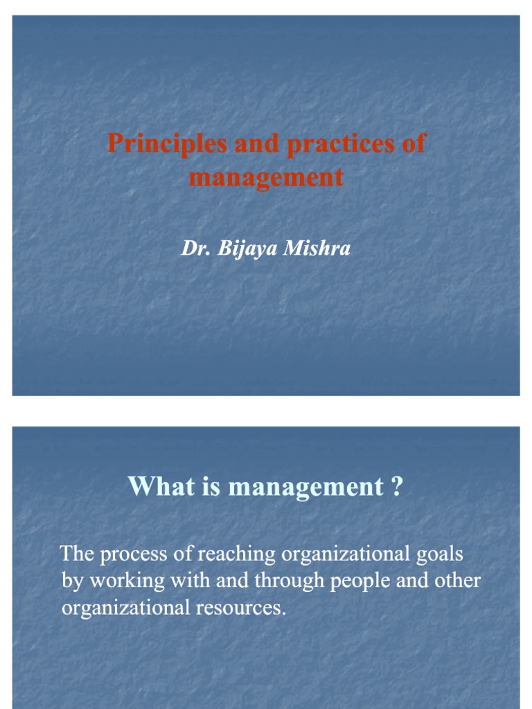 Principle and Practices of Management Aim | PDF | Goal | Motor Coordination