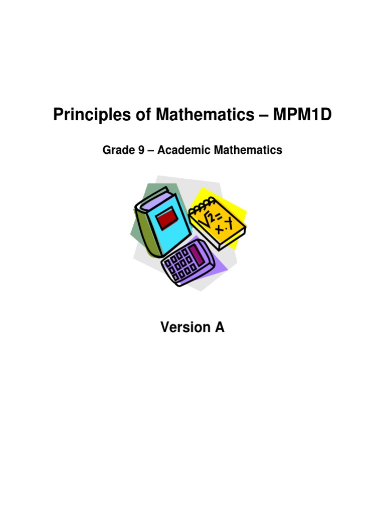 Grade 9 Academic Mathematics mpm1d Unit 1 | PDF | Fraction (Mathematics ...