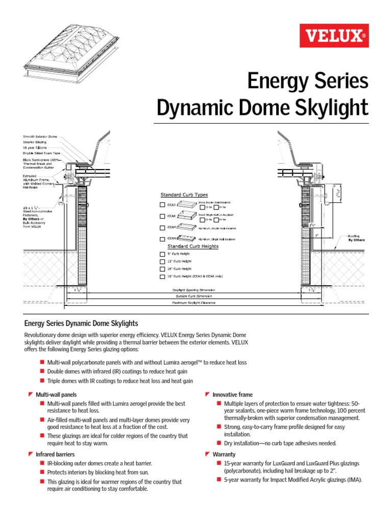 Energy Series Dynamic Dome Skylights | PDF | Building Technology ...