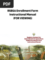 RSBSA Enrollment Form Instructional Manual (For Viewing) | PDF
