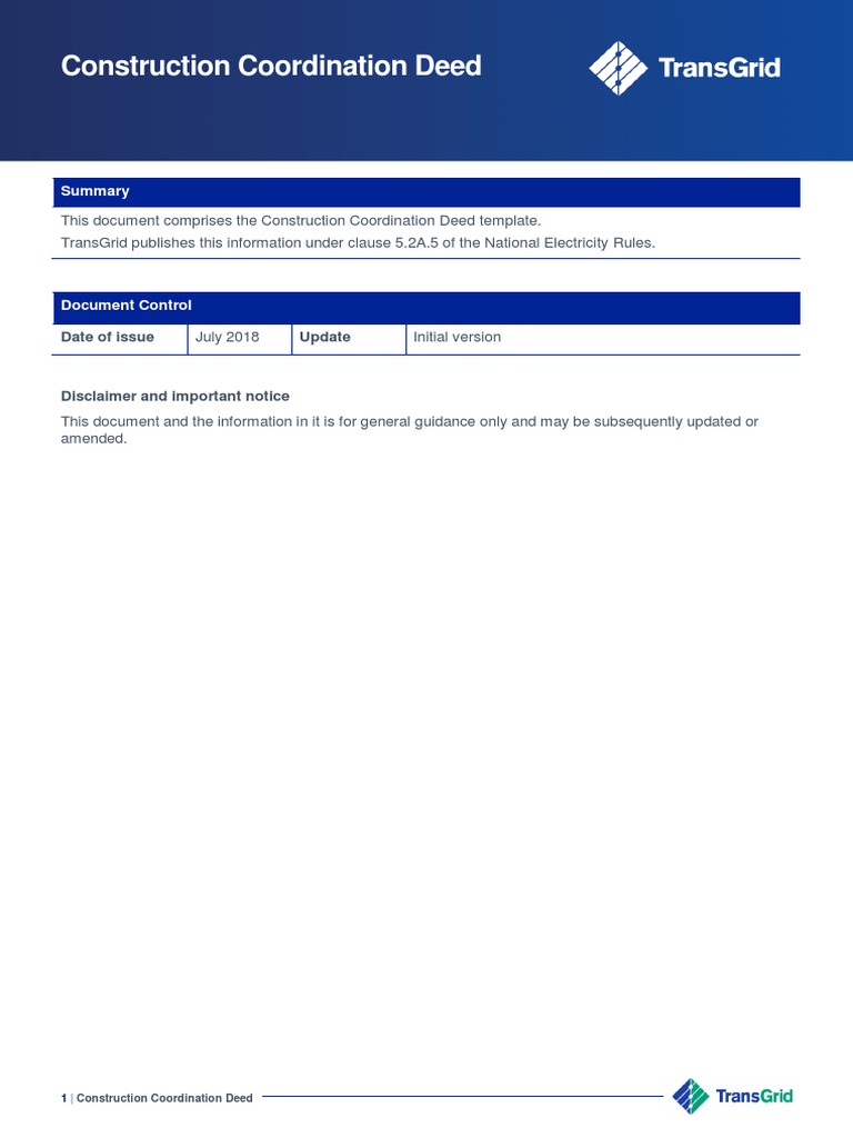 Construction Coordination Deed | PDF | Trust Law | Breach Of Contract