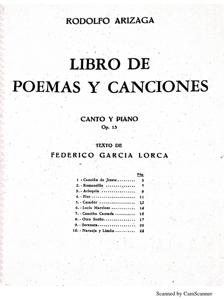 Arizaga, Rodolfo - Libro de Poemas y Canciones PDF | PDF