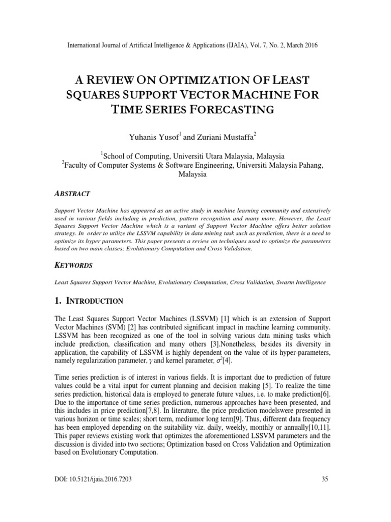 A Review On Optimization of Least Square PDF | PDF | Cross Validation ...