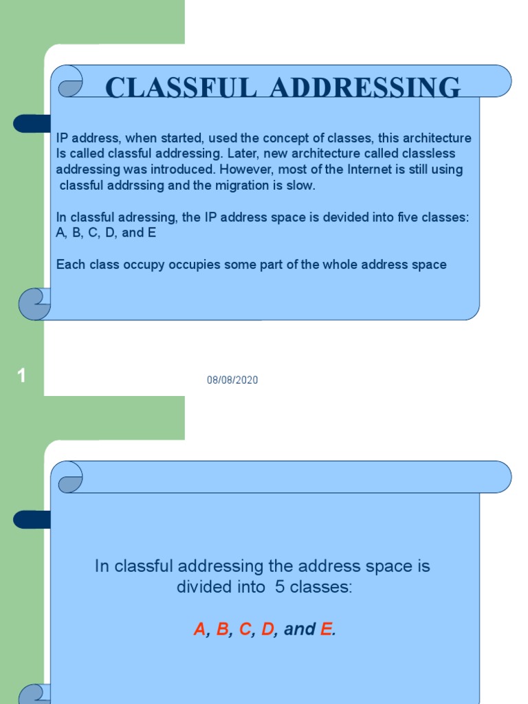 IP-Classfull Address-Lecture 02 | PDF | Ip Address | Computer Network