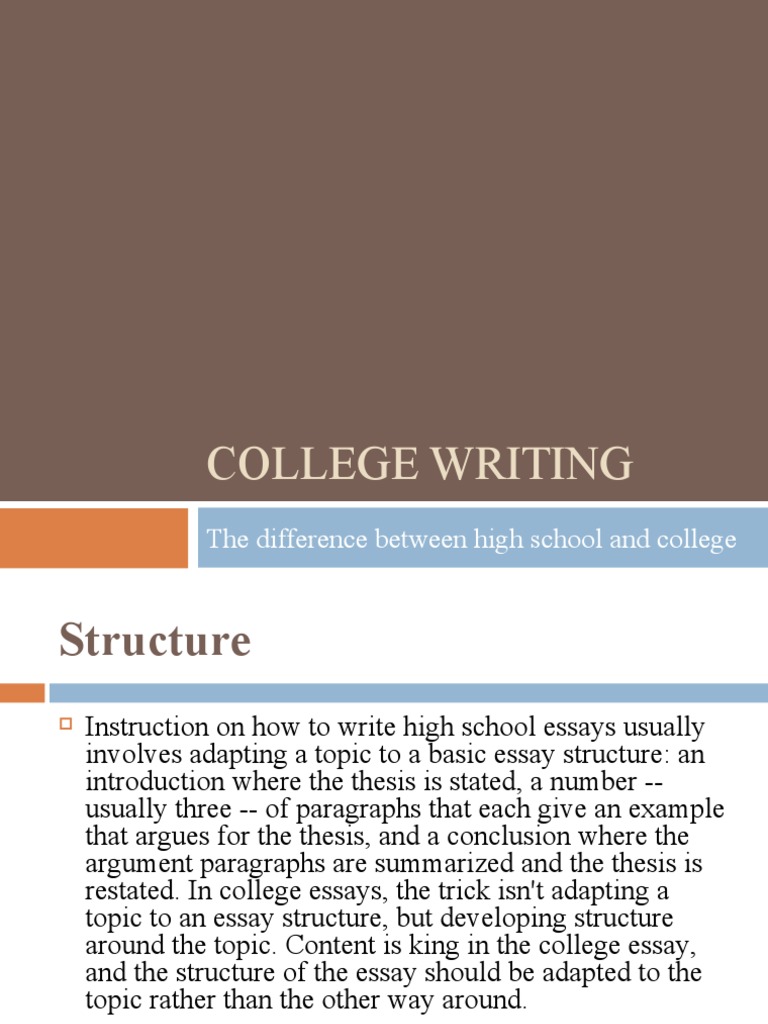 College Writing | PDF | Essays | Thesis