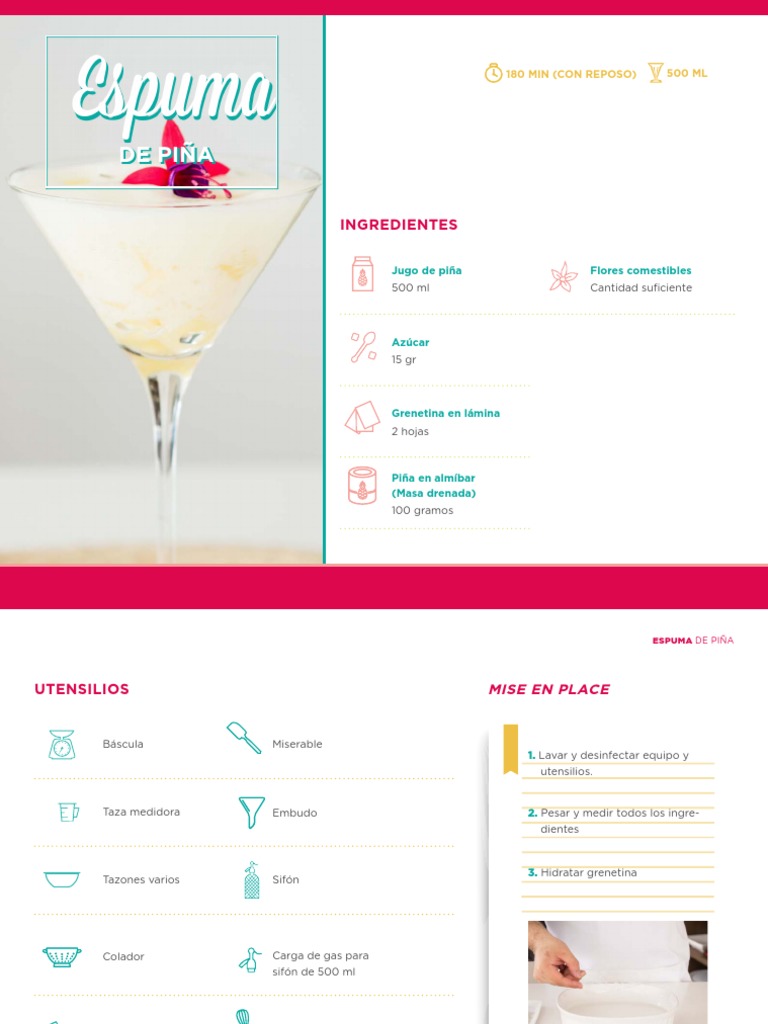 Rec Espuma de Piña PDF | PDF | Alimentos | Naturaleza