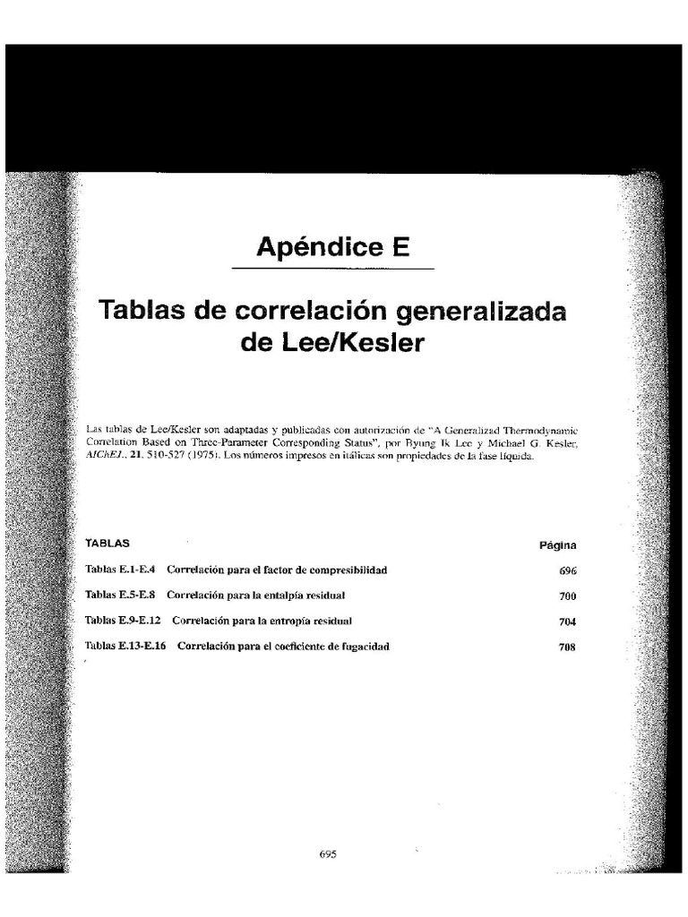 Tablas LEE KESLER PDF | PDF