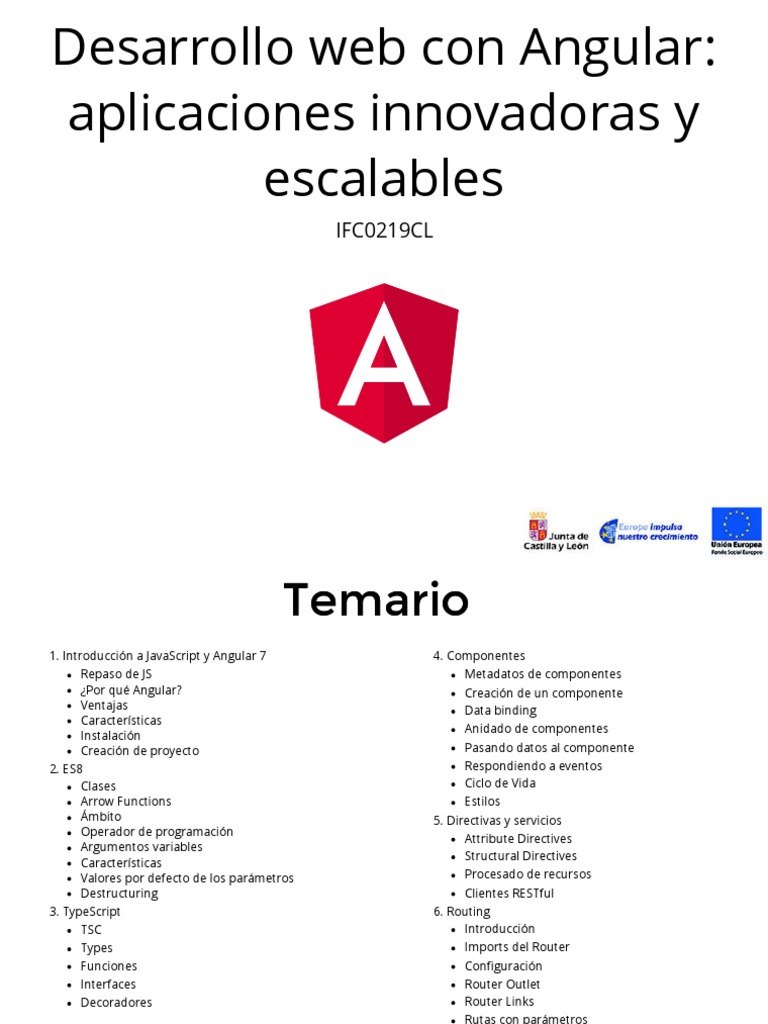Angular 8 Diapositivas | PDF | Script Java | Protocolo de Transferencia de Hipertexto