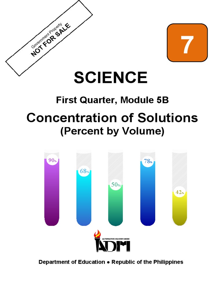 Sci7 - Q1 - M5B - Contration of Sultions - Version3 | PDF | Bleach | Solution