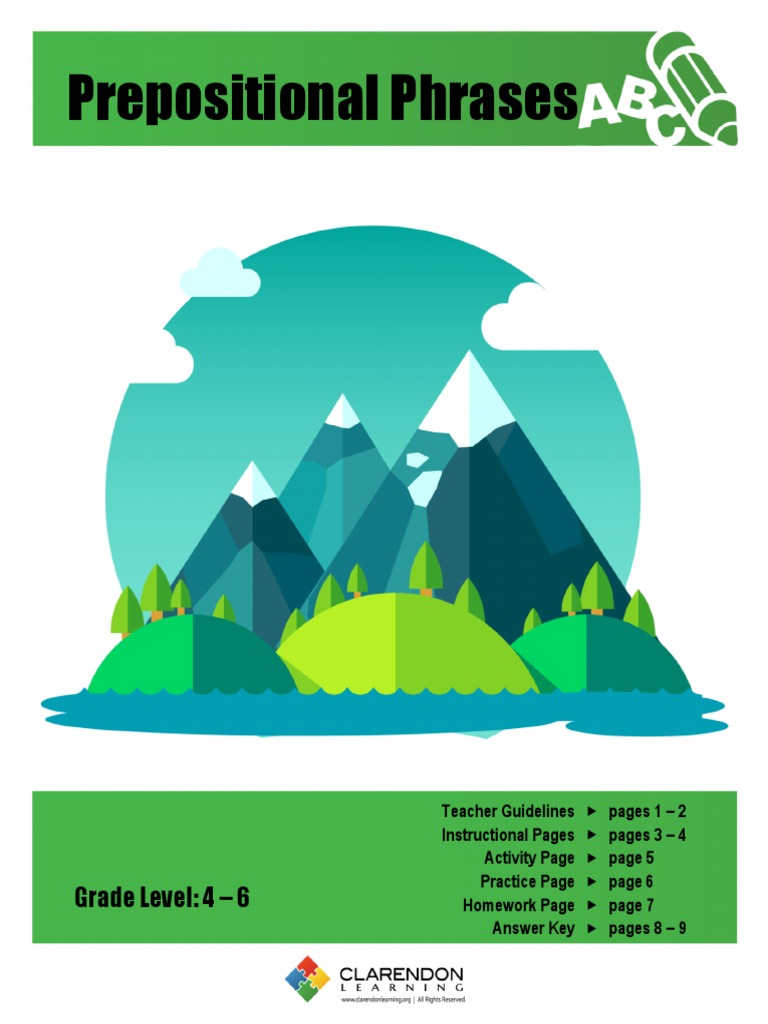Teaching Prepositional Phrases Grades 4-6 | PDF | English Grammar | Adverb